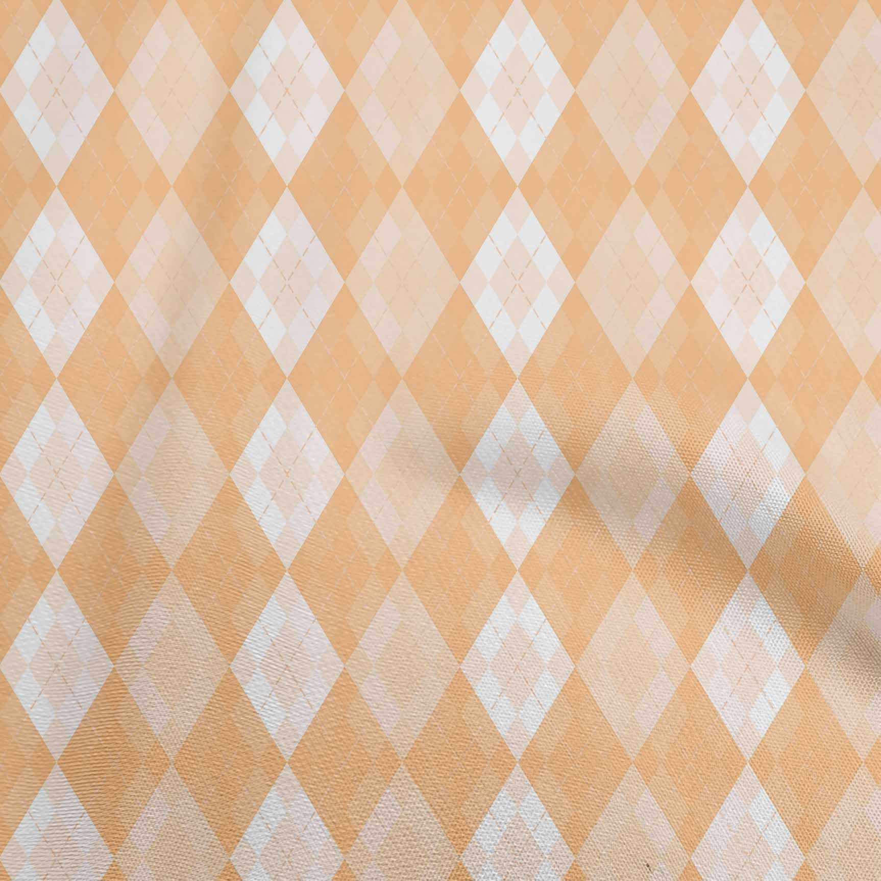 oneOone Cotton Cambric Light Peach Fabric Argyle Fabric For Sewing ...