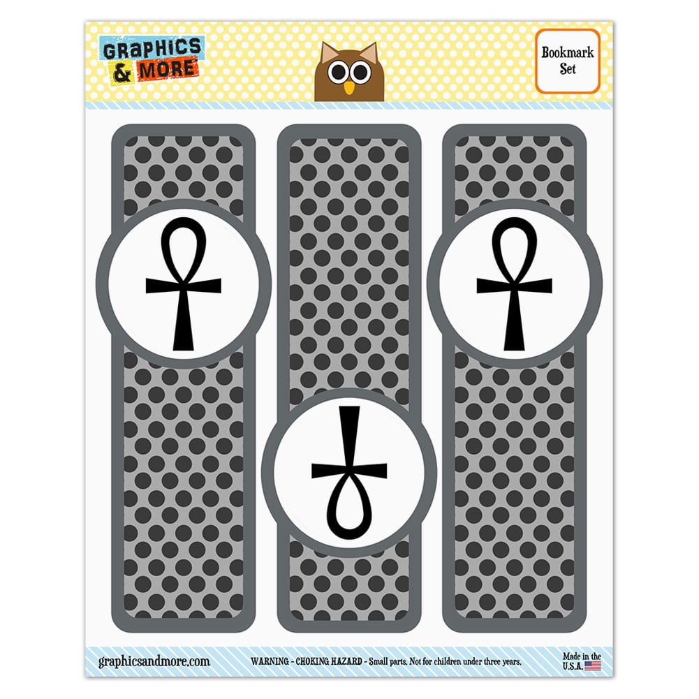 Ankh Cross Design Glossy Laminated Bookmarks - Set of 3 - Walmart.com