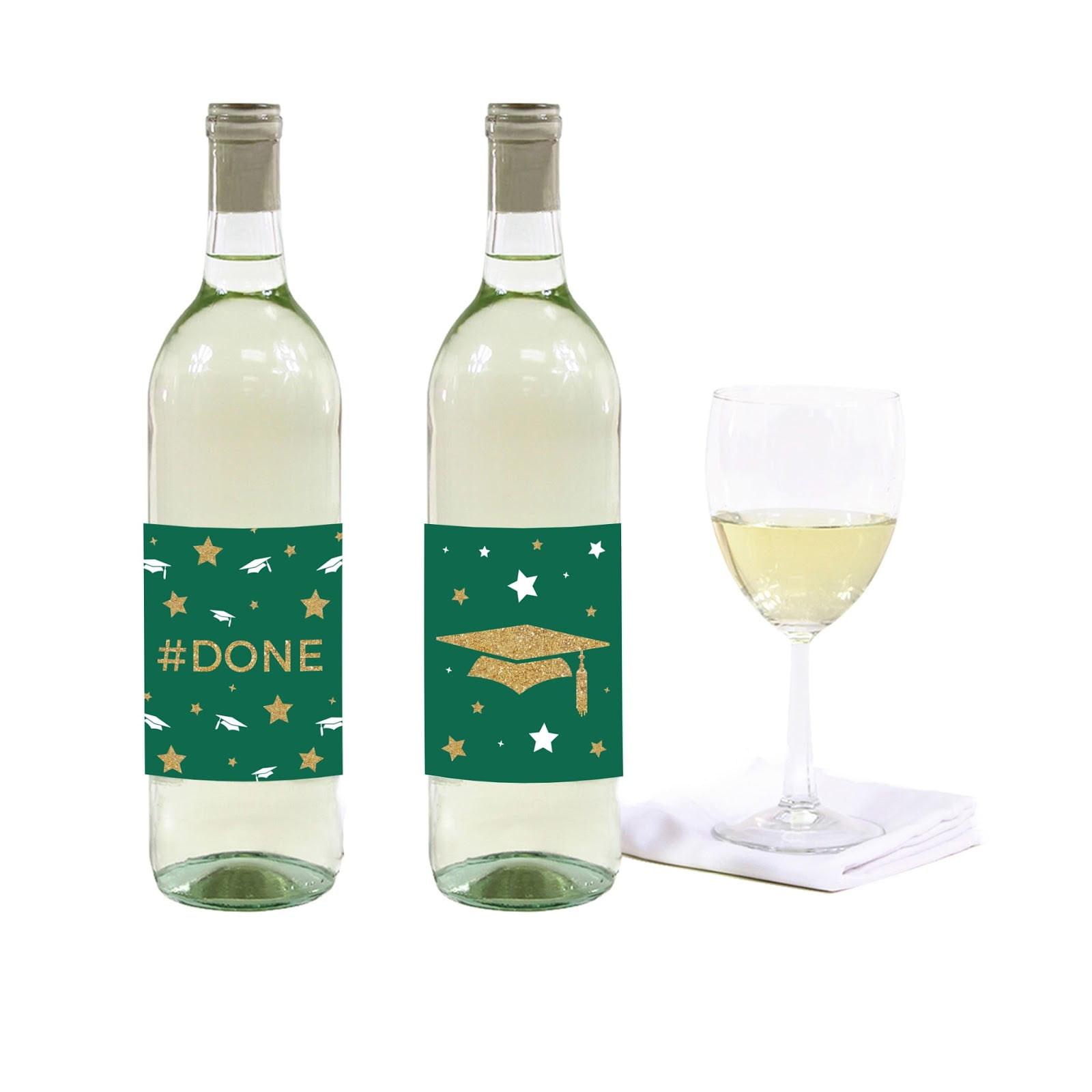 Emerald Forest Green and Gold Glittering Graduation Party, Wine or ...