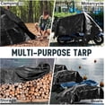 2 Pack 12 x 16 ft 5.5 Mil Large Waterproof Tarps Heavy Duty ...