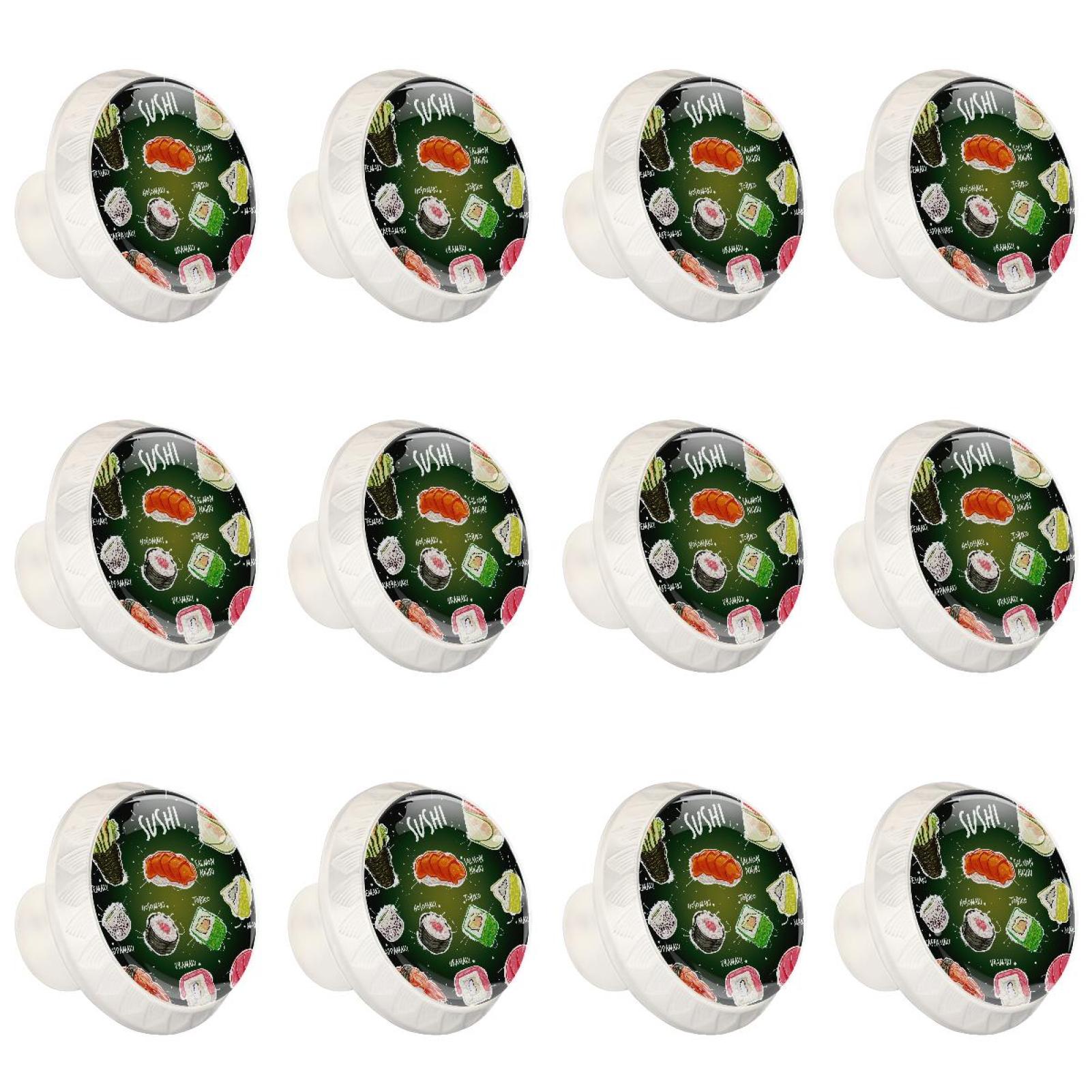 12 Pcs Japan Sushi Green Knobs for Kitchen Cabinet Cupboard Dresser ...