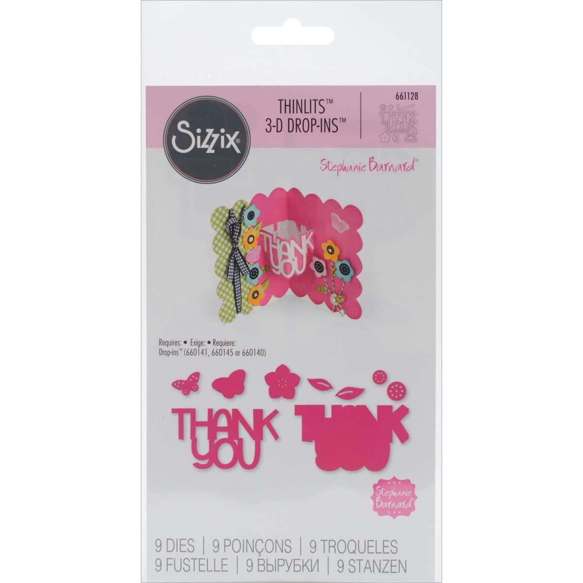 Sizzix Thinlits Dies 9/Pkg By Stephanie Barnard-Thank You Sentiments Drop-Ins Card | Walmart Canada