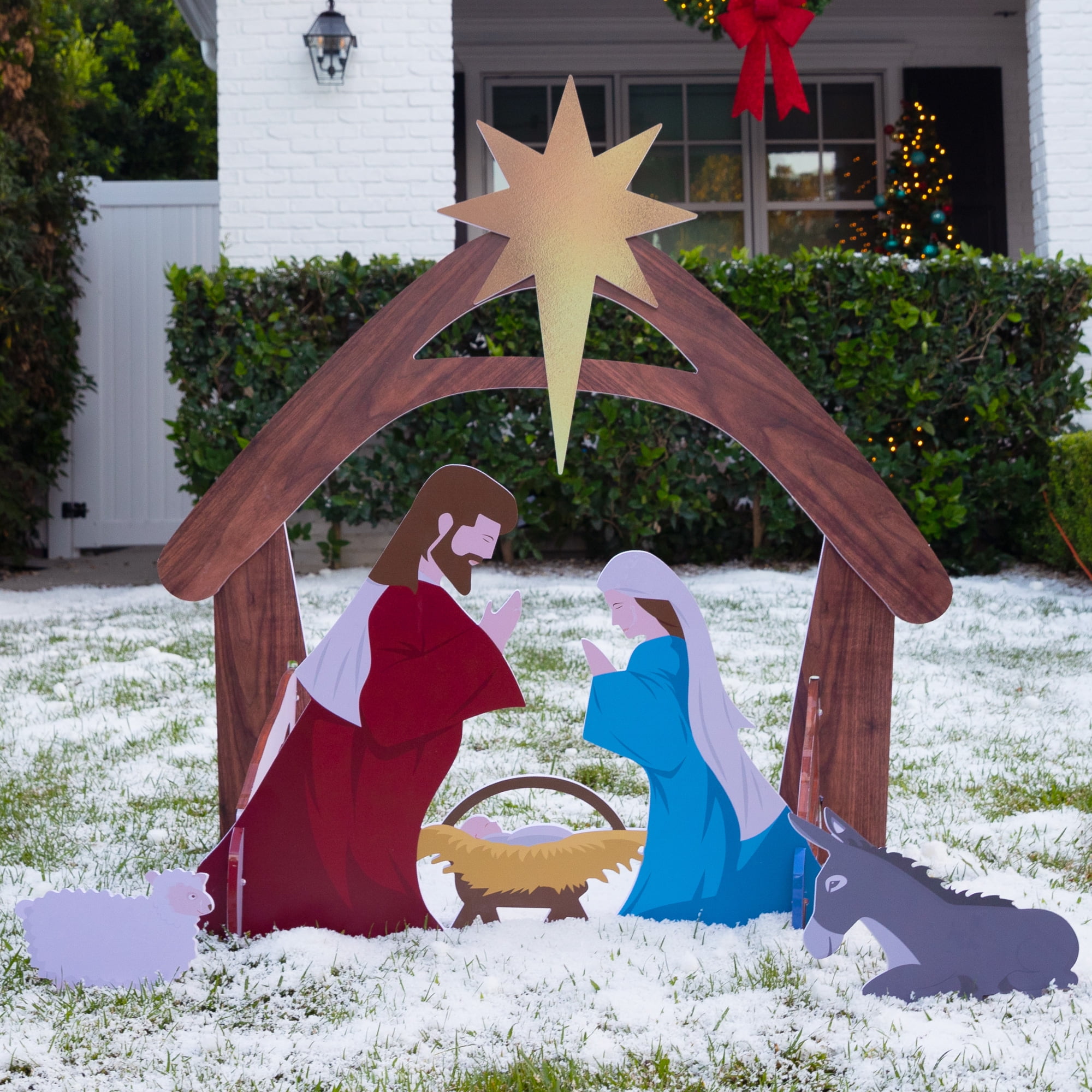 Wooden Outdoor Nativity Sets