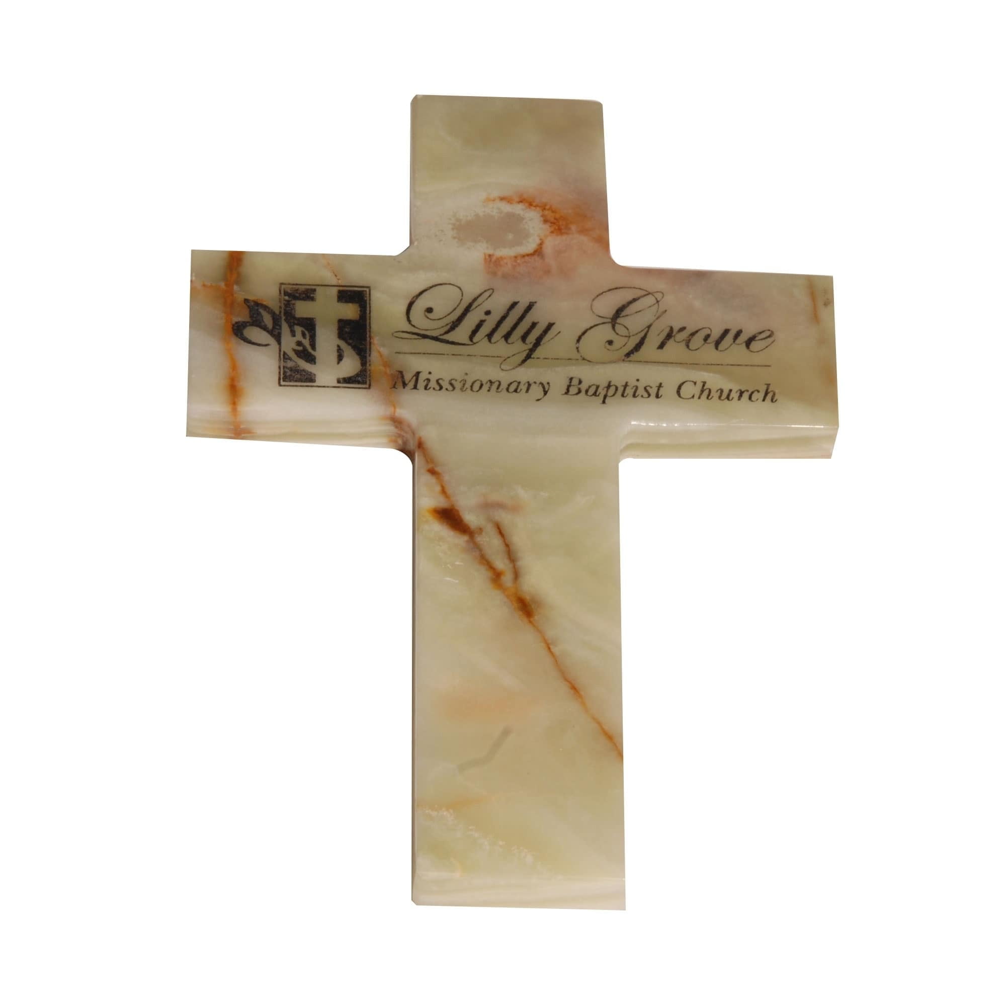 Rembrandt Home Polished Marble Decorative Cross Figurine, Traditional ...