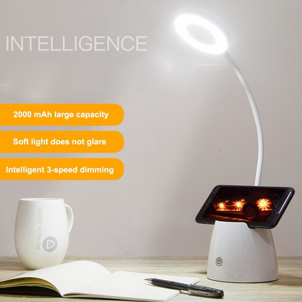 Warm Led Table Lamp Usb Rechargeable Table Lamp, Ring Flexible Touch ...