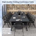 Folding Conference Room Table for 6-12 Person, Modular Mobile Training ...
