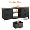 GIKPAL Entertainment Center, Black Dresser TV Stand for TVs Up to 50 ...
