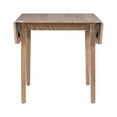Linon Ervin Wood Square Drop Leaf Table in Washed Gray - Walmart.com