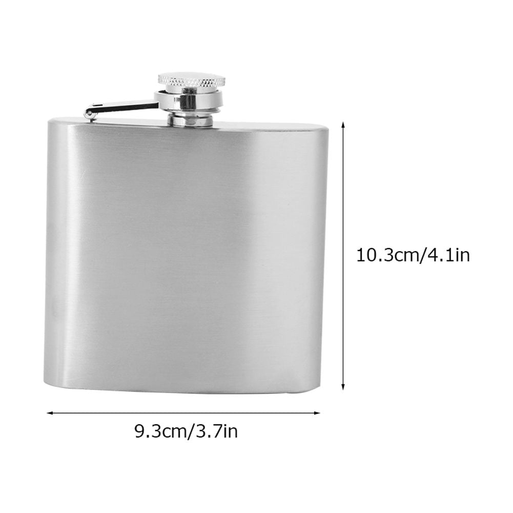 Frasco Portátil De Acero Inoxidable Con Embudo, Elegante Recipiente ...