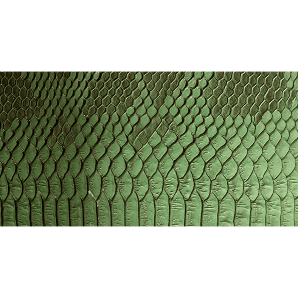 54" Wide Faux Snake Skin Textured Leather Green Fabric by The Yard ...