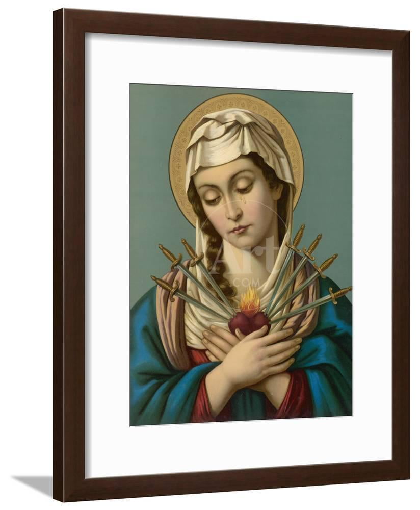 Our Lady of the Seven Sorrows, Figurative Framed Art Print Wall Art ...