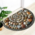 KRONDO Half Circle Door Mat Indoor Entrance Welcome, Washable Doormat ...