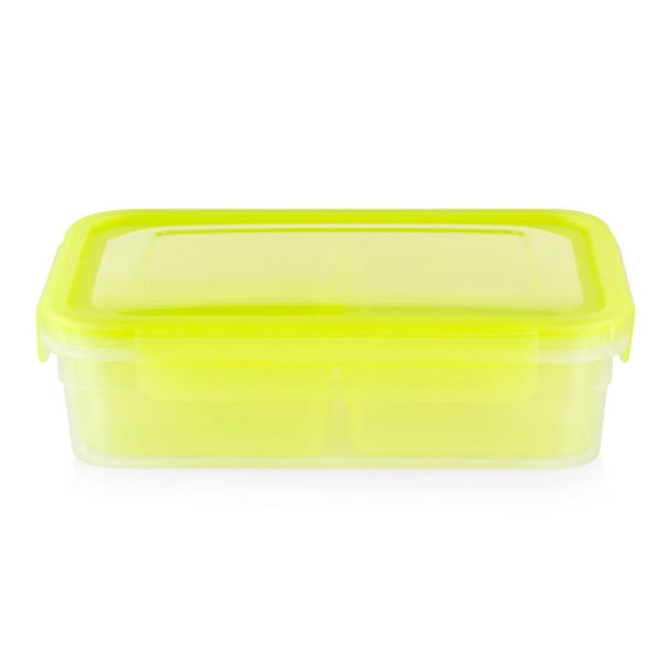 Snapware Meal Prep Divided 5.9-cup Rectangle Storage Container, 3 ...