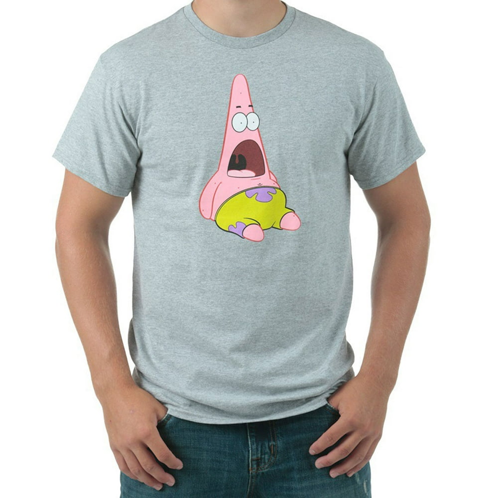 SpongeBob SquarePants - Surprised Patrick Star Spongebob Adult T-Shirt ...