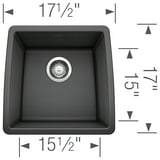 BLANCO PERFORMA Bar Undermount - Anthracite - Walmart.com