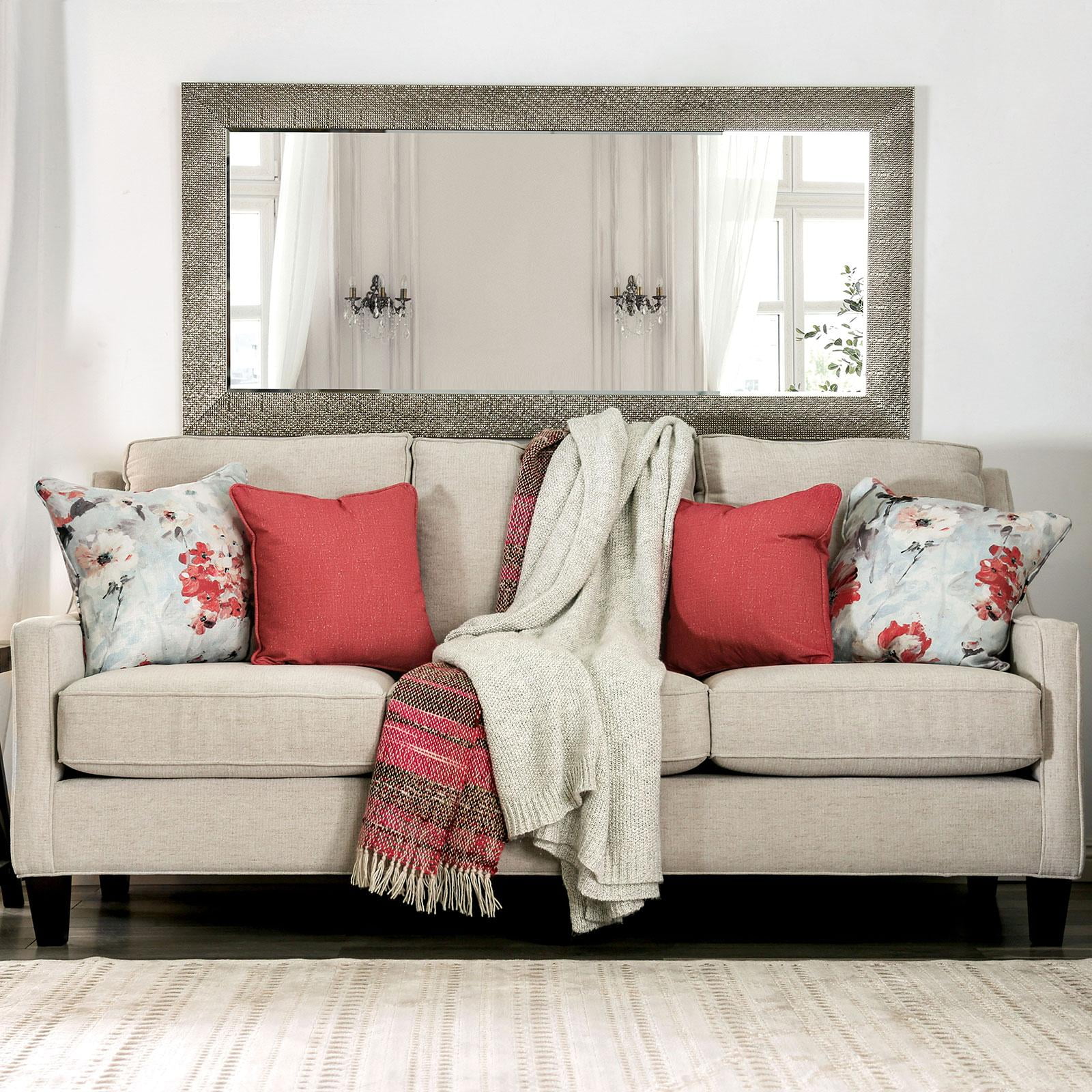 Transitional Fabric Upholstery Sofa in Brown Nadene by Furniture of ...