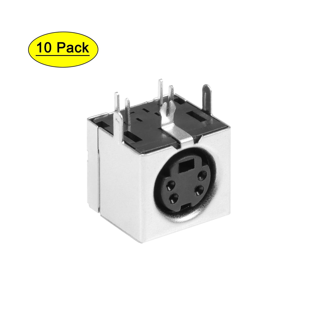 S-video PCB Mount 4 Pin Mini Din Socket Audio Video Connector 10Pcs ...
