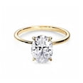 18k Rose Gold Diamond Womens Ring IGI Certified Oval Lab Grown 2 Carat ...