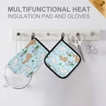 2 PCS Oven Baking Gloves Set Heat Resistant Oven Mitt & Pot Holder Set ...