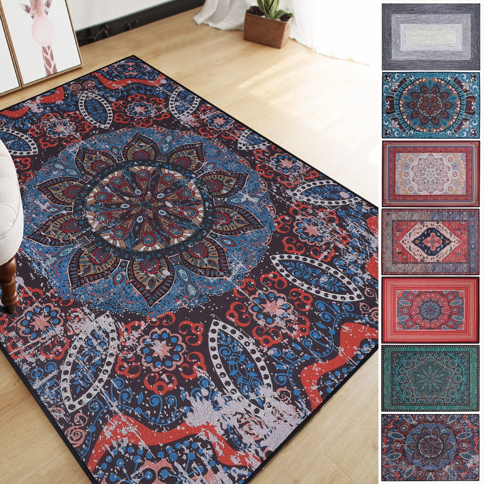 Lovote Classic Area Rug Traditional Oriental Carpet Vintage Floor Rug 2 ...
