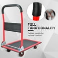 Push Cart Dolly by Wellmax, Moving Platform Hand Truck, Foldable for Easy Storage and 360 Degree ...