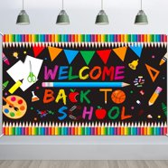 Back to School Decoration Welcome Banner Backdrop Large First Day of ...