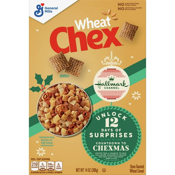 Wheat Chex Breakfast Cereal, Homemade Chex Mix Ingredient, 14 OZ ...