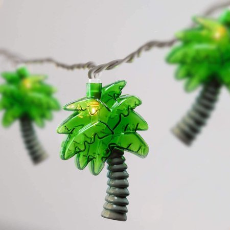 8.5Ft Outdoor Palm Tree String Lights with 10 Mini Incandescent Palm ...