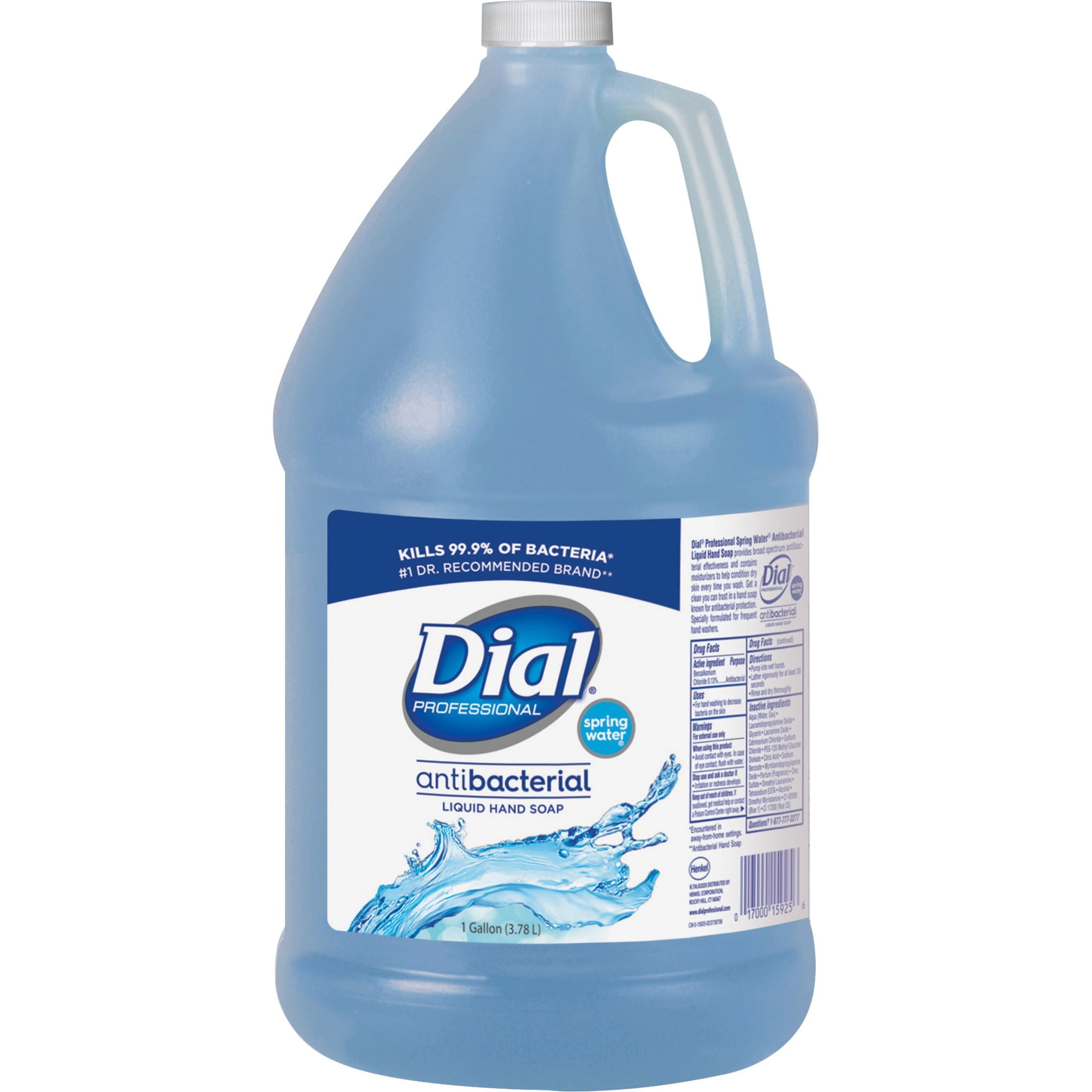 Dial Antimicrobial Liquid Hand Soap Spring Water Scent 1 gal Bottle 4 ...