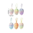 Deeceymbur Easter Eggs Hanging Ornaments 6 Pieces Painting Simulation ...