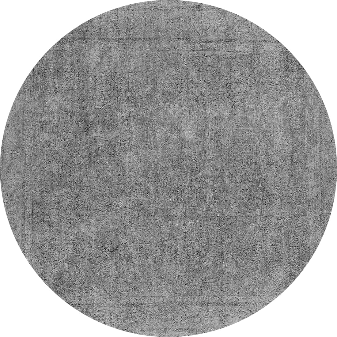 Ahgly Company Indoor Round Oriental Gray Industrial Area Rugs, 7' Round ...