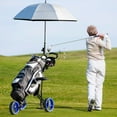 Foldable 3 Wheel Golf Club Caddy Cart with Seat, Hand Ball, and ...