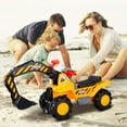 Costway Kids Toy Construction Vehicle: Toddler Ride On Excavator Digger ...