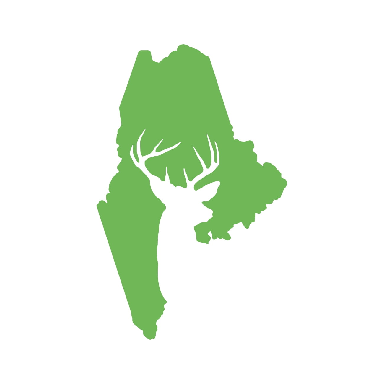 Maine Deer State Sticker Decal Die Cut - Self Adhesive Vinyl ...