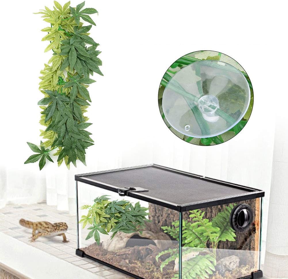 Limei Aquarium Artificial Plant Decoration Green Fake Leaves Aquarium ...