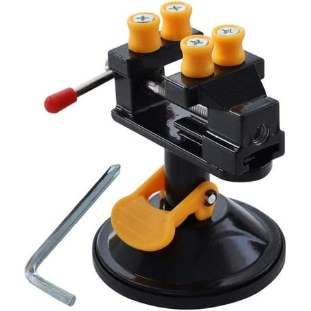 Mini Suction Cup Vise 360 Degree Rotating Adjustable Jaw Screw Carving ...