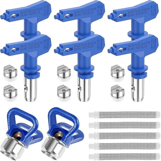 Spray Nozzle Spray Tips, Reversible Spray Tips,Airless Paint Spray Gun Sprayer Tip Guard Nozzle ...
