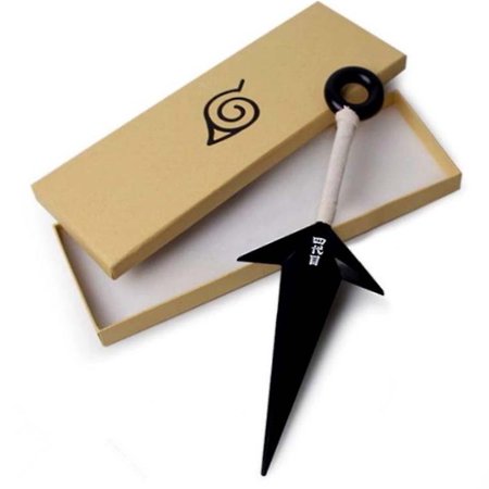 Naruto Theme Namikaze Minato Weapon Black Shuriken White Handle 26cm ...