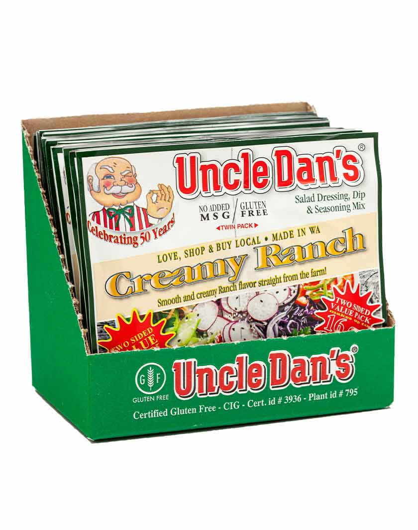 Uncle Dan's Creamy Ranch Salad Dressings & Seasoning, 12 Count (Pack of ...