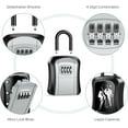 Key Lock Box Portable Combination Lockbox Wall-Mounted Key Storage Box ...