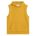 Boys Graphic Tees Crew Neck Solid Print Sleeveless Hooded Tank Top for ...