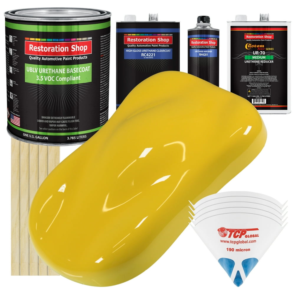 Daytona Yellow Gallon Low VOC URETHANE BASECOAT CLEARCOAT Car Auto ...