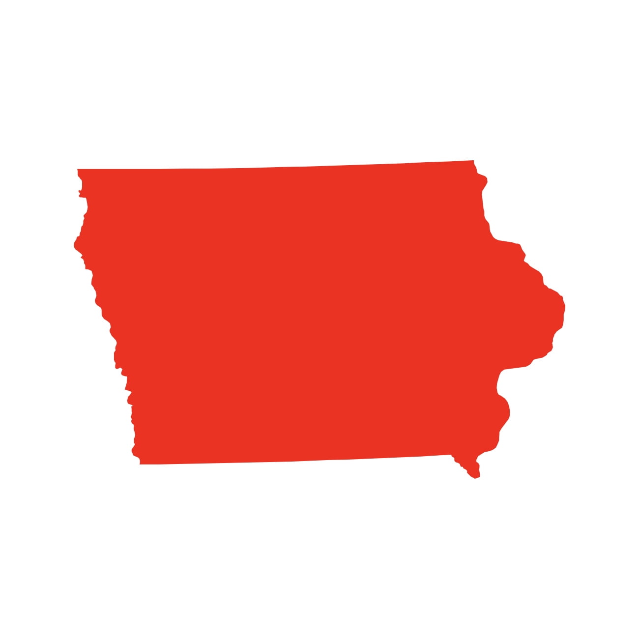 Iowa Shaped Sticker Decal Die Cut - Self Adhesive Vinyl - Weatherproof ...