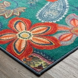 Mohawk Home New Wave Whinston Multi Printed Area Rug, 6'x9', Teal ...