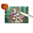 Keeshond and Santa Claus Glass Cutting Board 12 in x 15 in - Walmart.com