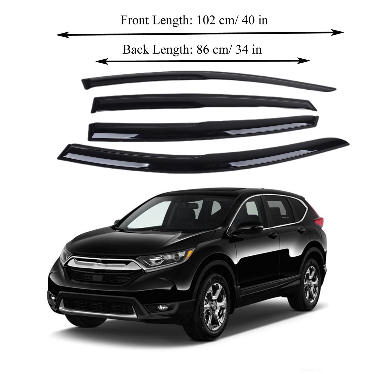 Honda CRV 2017-2021 Acrylic Window Visor Sun Rain Deflector Guard ...