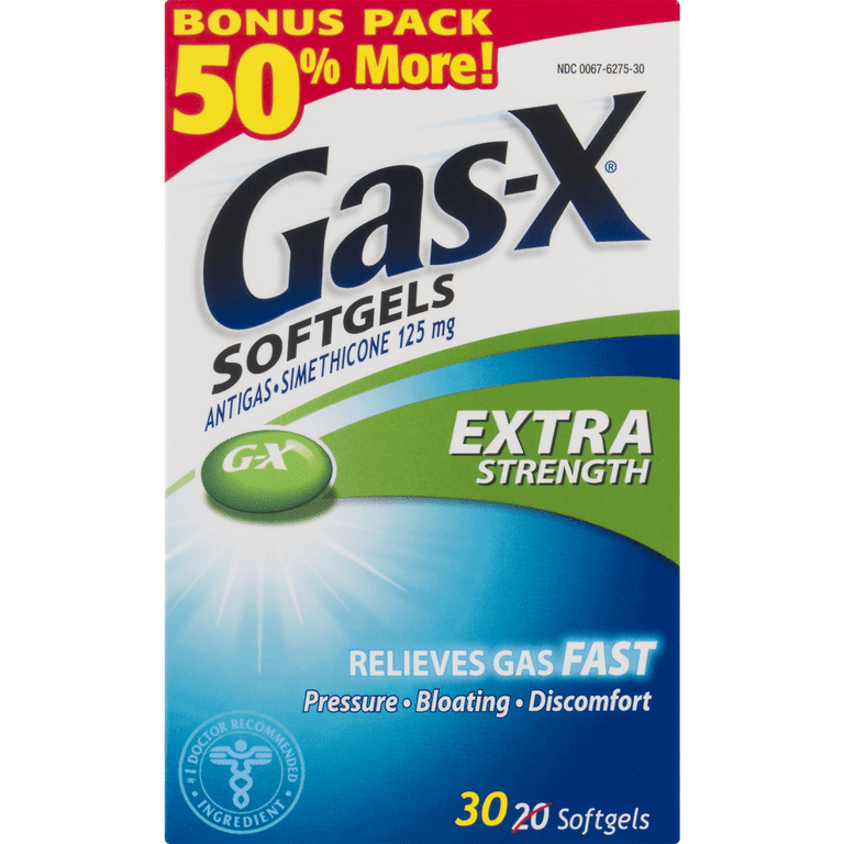Bloating Relief Pills Gas-X Maximum Strength Gas Relief Softgels - 250 ...