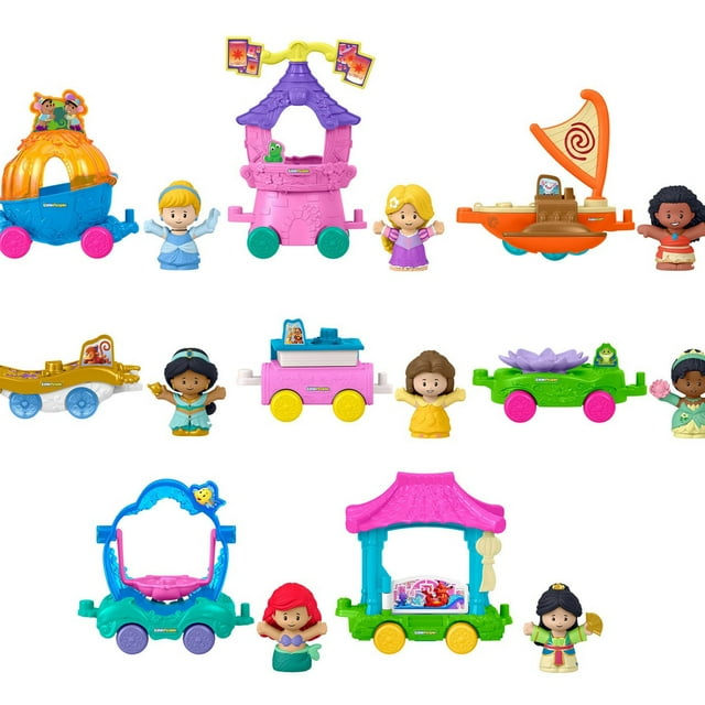 Fisher-Price Little People Disney Princess Parade Figure & Vehicle Set ...