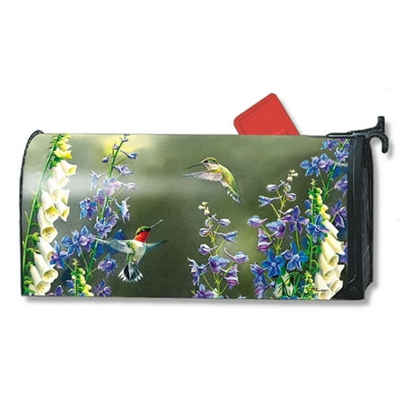Hummingbird Garden Large Spring Magnetic Mailbox Cover Floral Birds ...