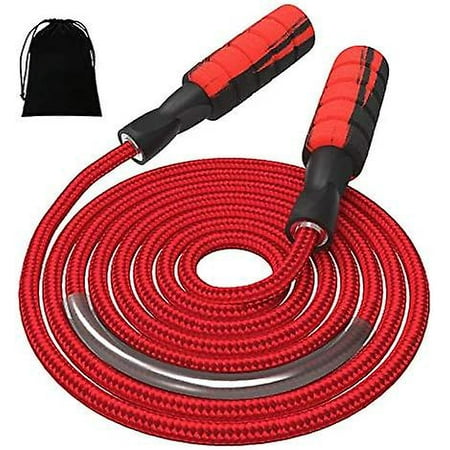 Red Jump Rope With Rope Adjustable Skipping Weighted Jumprope For ...
